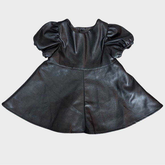 GAP | Dresses | Baby Goth Baby Gap Black Faux Leather Dress 36 Mos ...